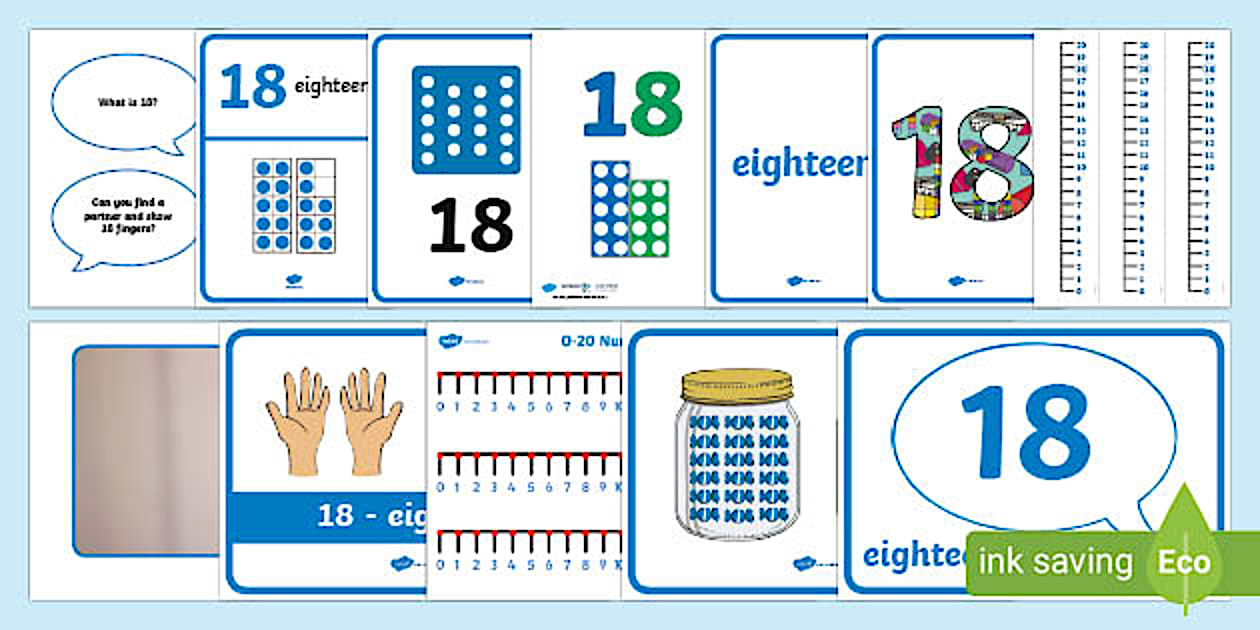 All About Number 18 Display Pack (Includes Numicon Shapes)